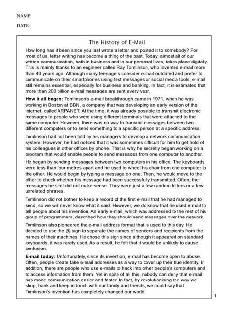 Reading And Writing Unit 1 Pdf Communication Cyberspace