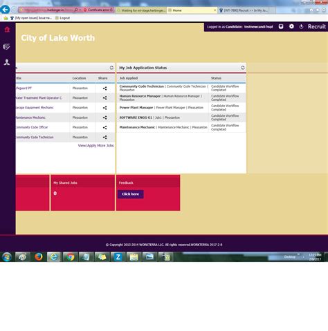 Wt 8366 Recruit Issues Observed In Job Application Status Widget