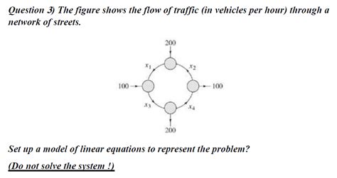 Solved Question 3 The Figure Shows The Flow Of Traffic In Chegg Com