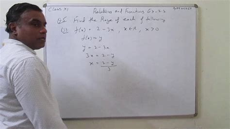 class xi chapter 2 relations and functions ncert ex 2 3 youtube