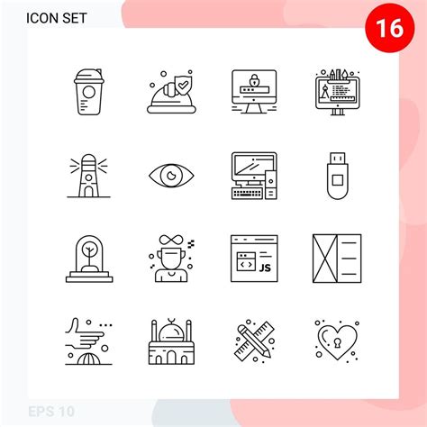 Vector Pack Of Icons In Line Style Creative Outline Pack Isolated On White Background For Web