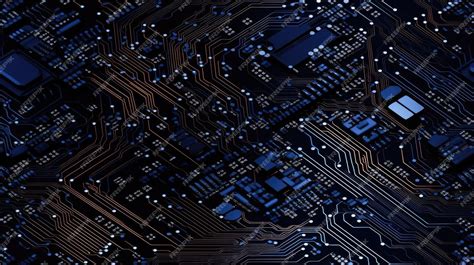 Premium Photo A Digital Microcircuit Presenting A Background Technology Motherboard In All Its