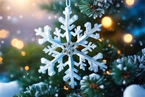 Premium Ai Image Photo On A In The A Snowflake A Toy In The Form Of A