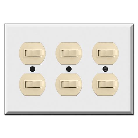 6 Switch Cover 3 Gang 2 Rows Of Stacked Toggle Switches