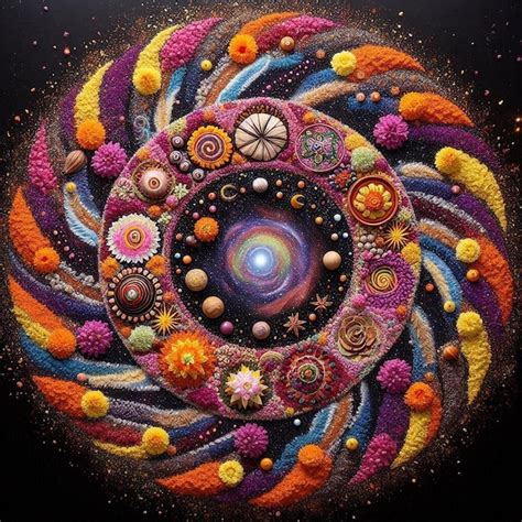 Circular Rangoli Design Ideas Premium Ai Generated Image