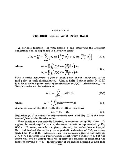 appendix c fourier series and integrals pdf fourier series