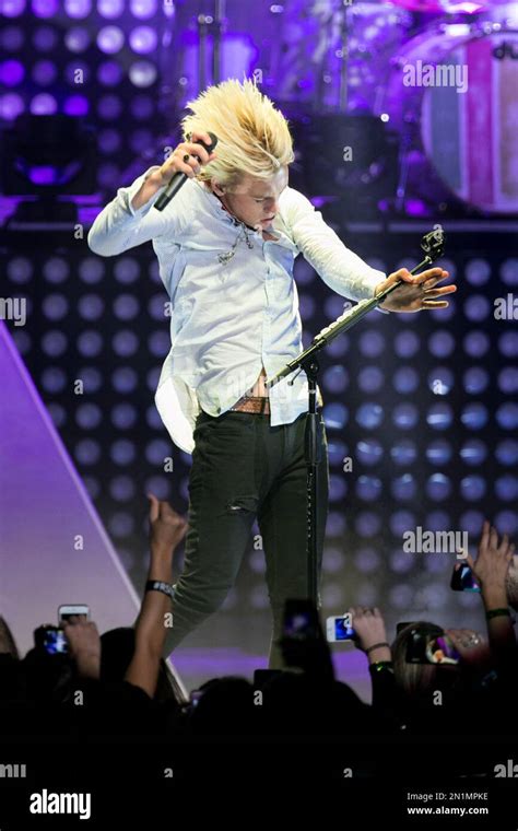 Ross Lynch Of R5 Performs On Stage During Their Sometime Last Night