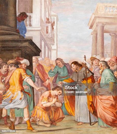 제노바 교회에서 사도 성 야고보의 생애에서 프레스코 장면 Basilica Della Santissima Annunziata
