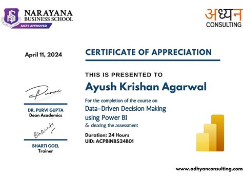 Powerbi Dataanalytics Certification Ayush Agarwal