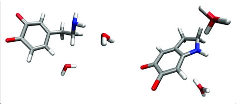 Optimized Geometries Energy Minima Of The Reactants Left And