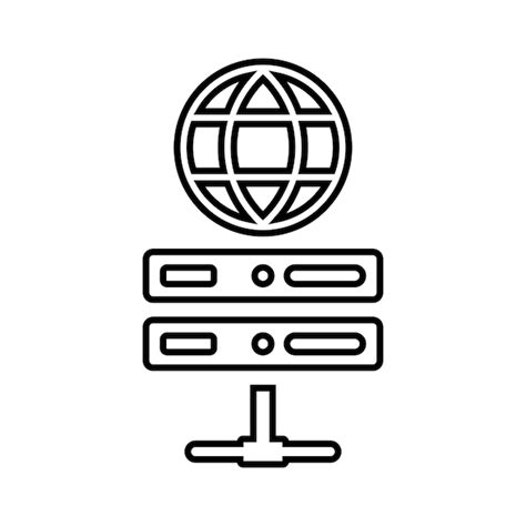 Premium Vector Hosting International Outline Icon Line Art Vector