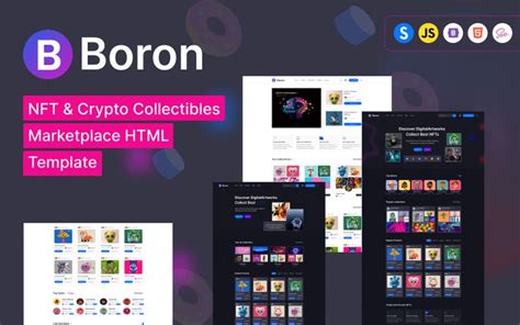 Boron Nft Marketplace Bootstrap Html Website Template Website
