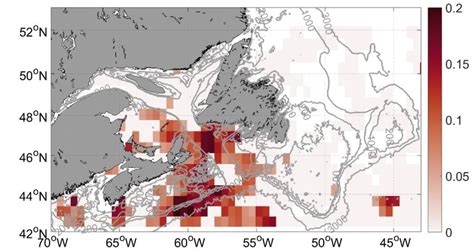 Ratio Of Satellite Sst Variance Color Scale On The Right For Least Download Scientific