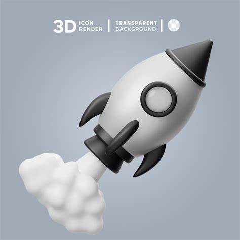Premium Psd Psd Rocket Launch 3d Illustration
