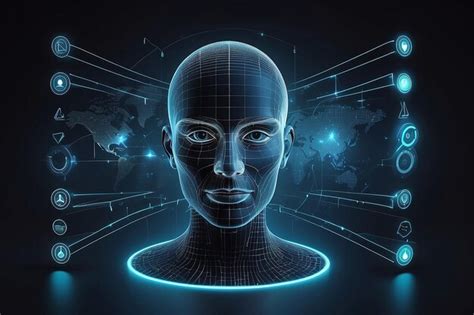 Premium Photo 3d Face Recognition Illustration With Check Mark