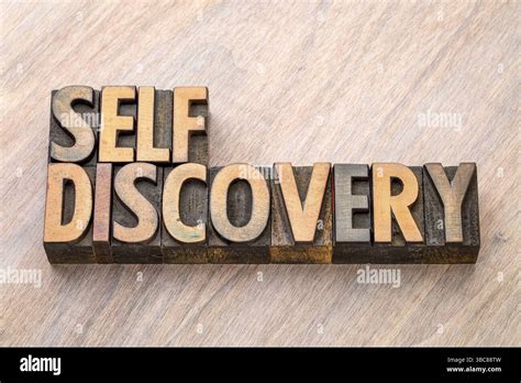 Self Discovery Word Abstract In Vintage Letterpress Wood Type Printing