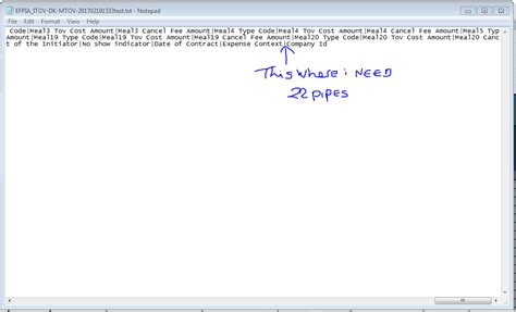 Excel Vba To Add 22 Pipes To Text File Using Macro Stack Overflow