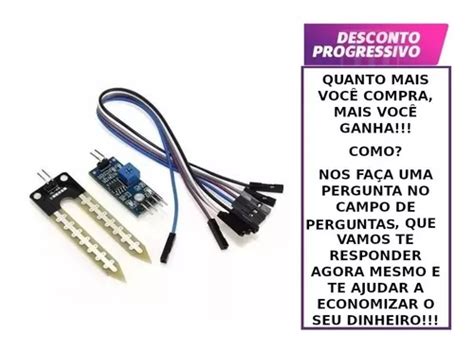 Sensor De Umidade Do Solo Higrômetro Módulo Para Arduino Parcelamento