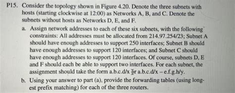solved 15 consider the topology shown in figure 4 20