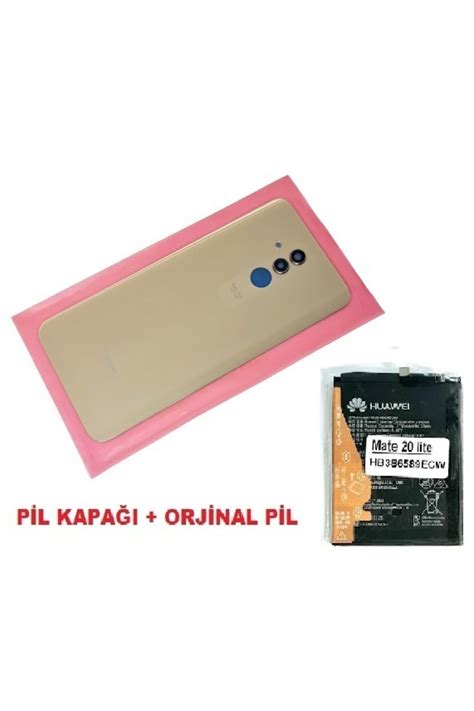 tkgz Huawei Uyumlu Mate 20 Lite Arka Pil Batarya Kapağı Pil LENSLİ CAM