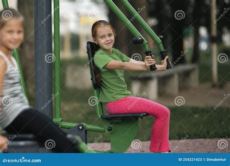 Portrait Of A Teenage Girl On Sports Street Trainers Stock Image