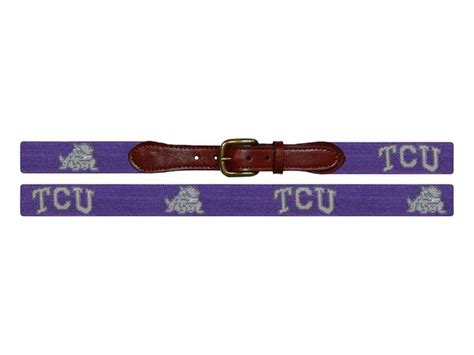 Tcu Needlepoint Belt Purple Needlepoint Belts Belt Tcu