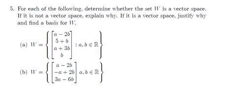 Solved For Each Of The Following Determine Whether The Chegg