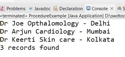 Call Stored Procedure In Java Java Training School