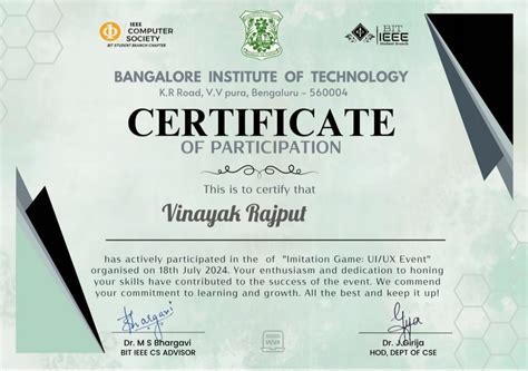 Vinayak Rajput On Linkedin 🎉 Excited To Share That I Recently Participated In The Imitation Game