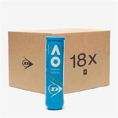 Dunlop Australian Open Tennis Balls Box Of 18 Tubes 72 Balls