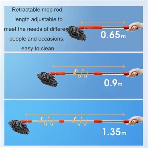 Car Wash Mop Soft Brush Long Handle Telescopic Rotary Car Cleaning Tool