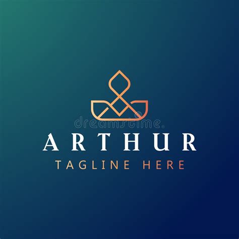 Classy Crown Abstract Geometric Symbol Monogram Logo Concept Stock