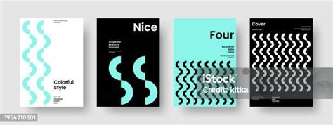 Desain Sampul Buku Geometris Tata Letak Poster Terisolasi Template