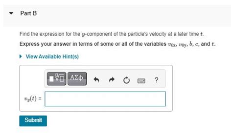 Solved A Particle Moving In The Xy Plane Has Velocity Chegg