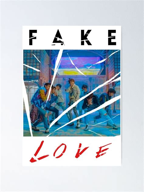 Bts Fake Love Poster For Sale By Marisaurban Redbubble