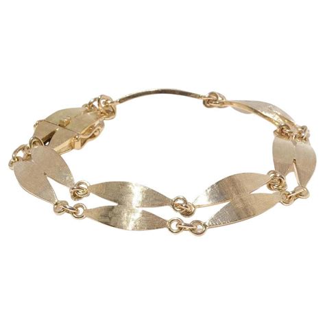 Vintage 18k Gold Bracelet By Swedish Master Rey Urban Made Year 1967