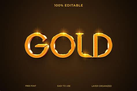 Premium Psd Psd Gold 3d Text Style Effect