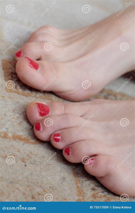 Beautiful Female Toes With Pedicure Stock Image Image Of Female