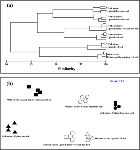 Cluster Analysis A And Multidimensional Scaling Ordination B For Download Scientific