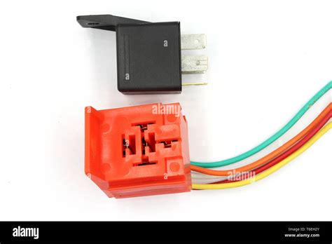 Coil Power Relay Magnetic Contactor 12v Auto Part With Socket Isolated On White Background