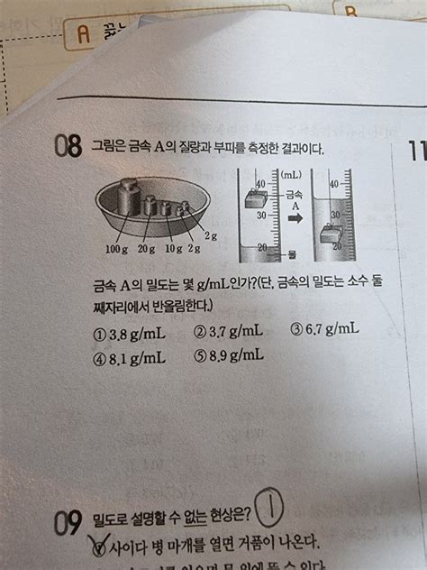 중2 과학 물질의 특성 지식in