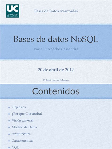 nosql apache cassandra descargar gratis pdf no sql bases de datos