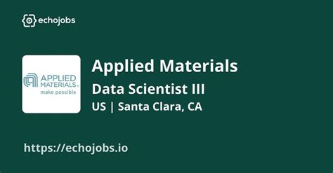 applied materials is hiring data scientist iii b3 usd 120k 165k