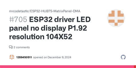 Esp Driver Led Panel No Display P Resolution X Issue