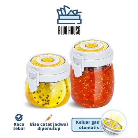 Jual Stoples Toples Kaca Bening Serbaguna Penyimpanan Makanan Acar