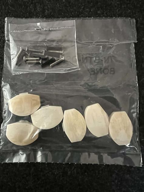 Tone Ninja Genuine Large Polished Bone Tuner Buttons Reverb