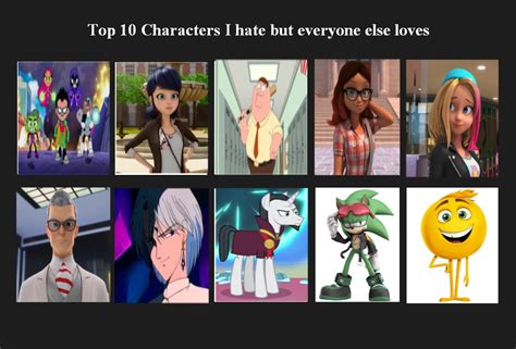Top 10 Characters I Hate But Everyone Else Loves By Dreypare On Deviantart