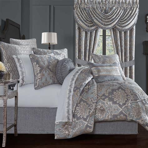 Woodhaven Powder Blue 4 Piece Comforter Set By J Queen Latest Bedding