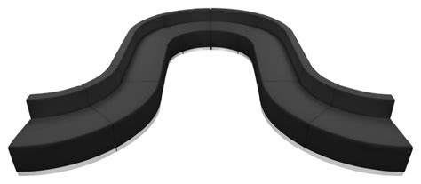 Alon Series Black Leathersoft Reception Configuration 10 Pieces