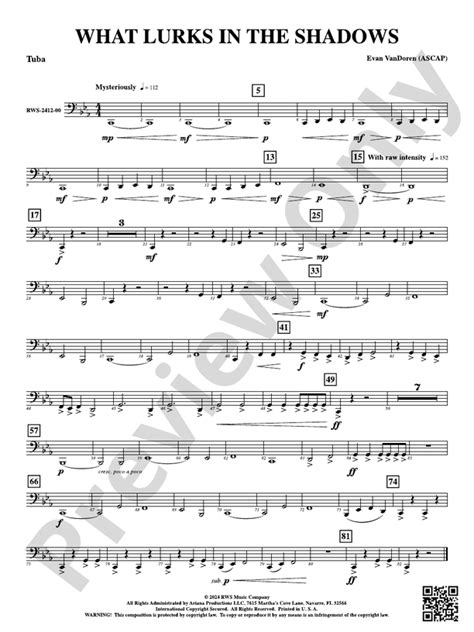 What Lurks In The Shadows Tuba Tuba Part Evan Vandoren Digital